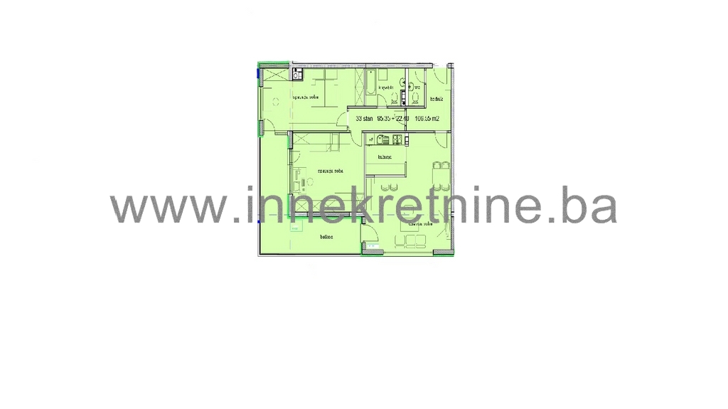 Tlocrt, stan 33, 106,55 m2, 3 sp_resize_wm - InNekretnine